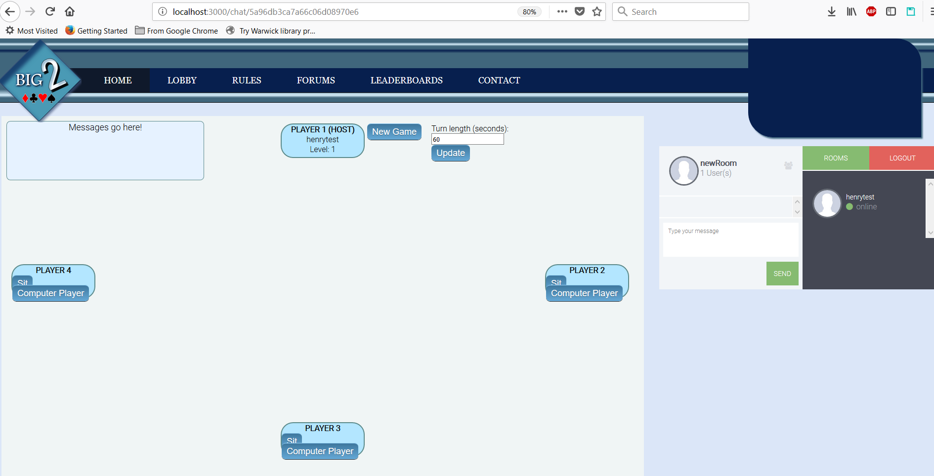GitHub - henrycharlesworth/big2online: Multiplayer Implementation of Card Game "Big 2" Using Node.js